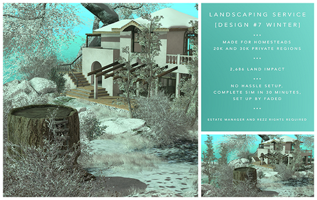 Second Life Marketplace - [F] Landscape 7 - Mossy Mountains - WINTER ...